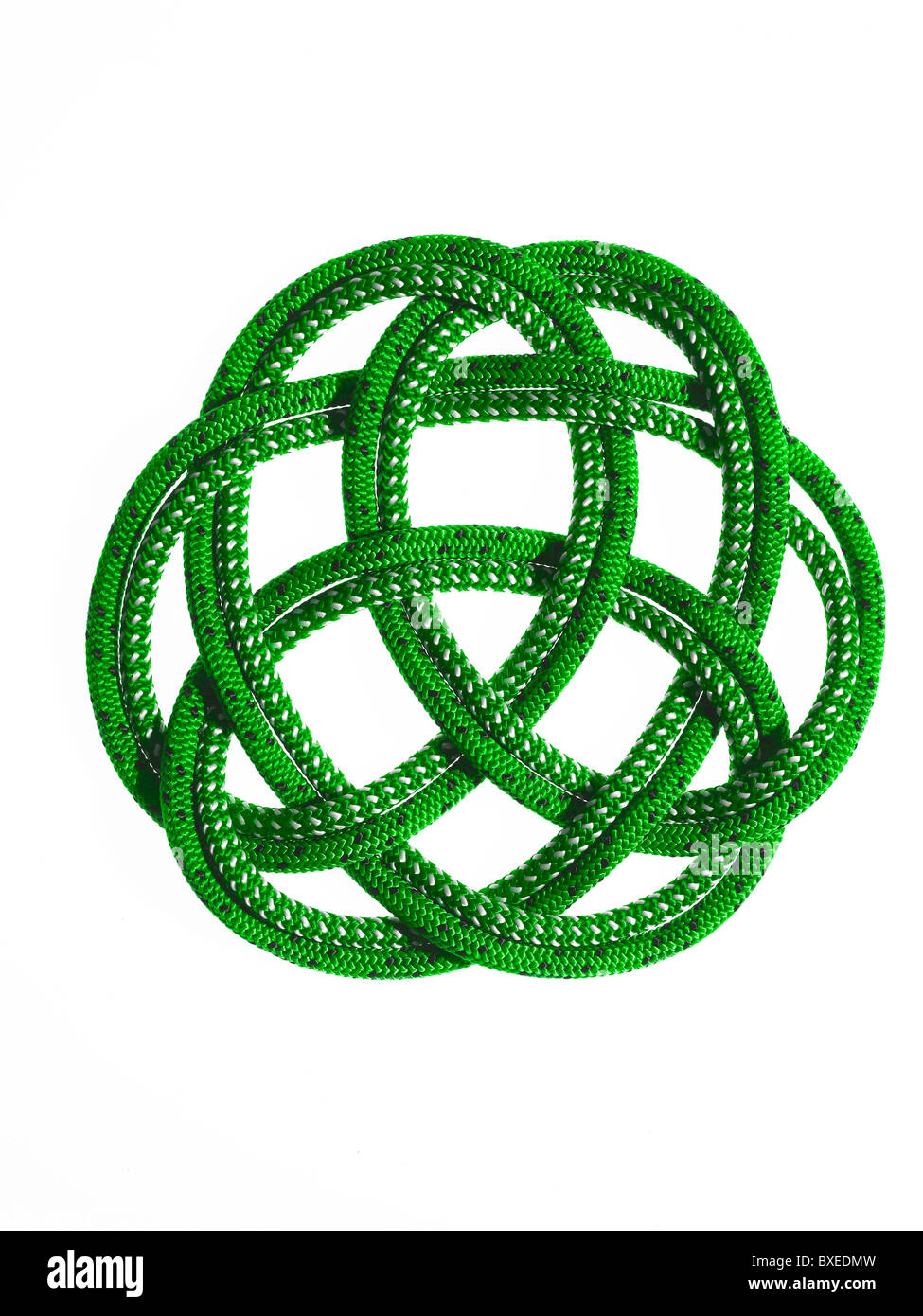 Green rope looped together Stock Photo - Alamy