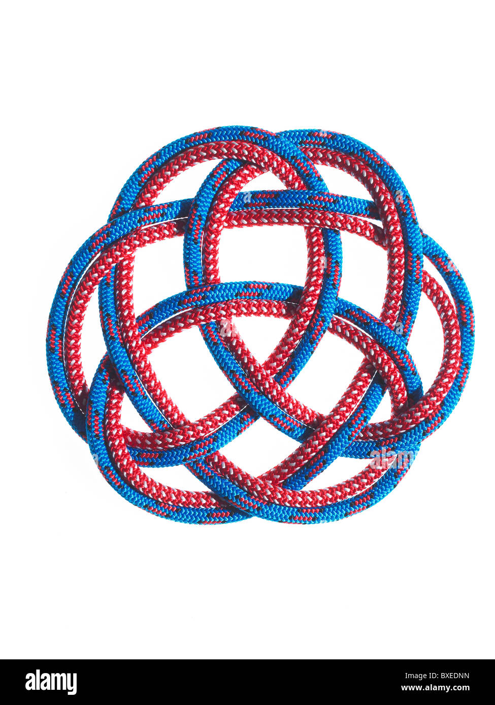 Red and blue rope looped together Stock Photo - Alamy