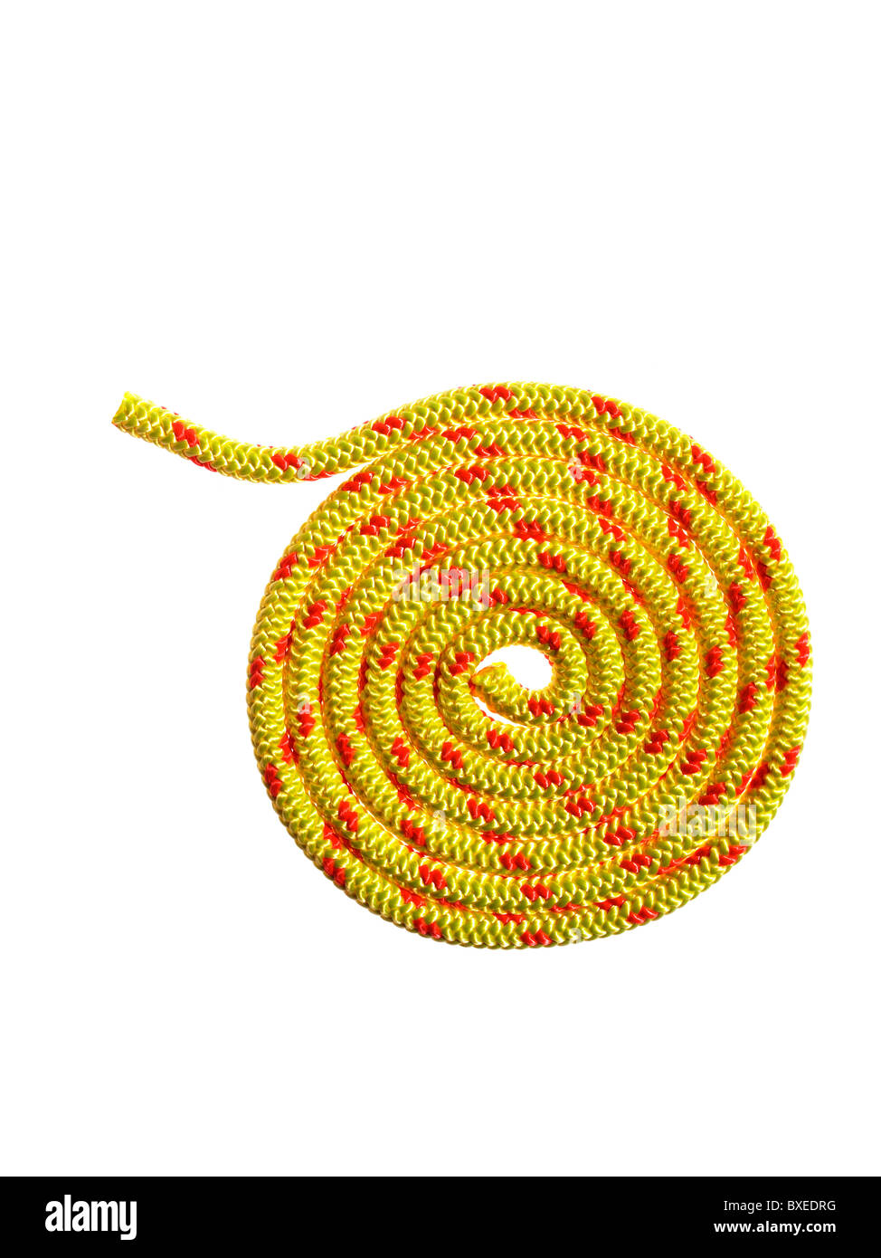 Yellow rope in a circular pattern Stock Photo - Alamy