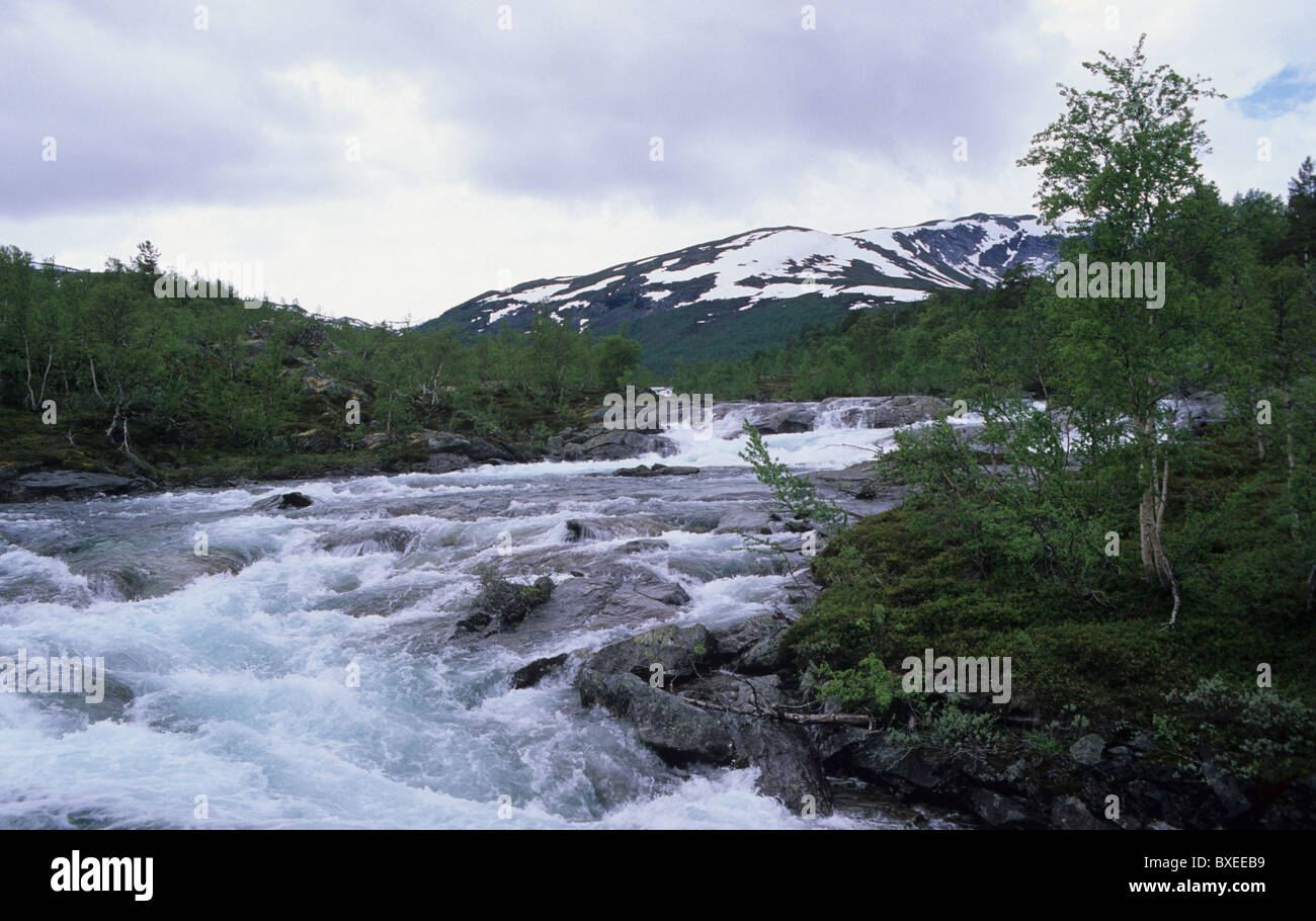 Raging rivers and snow-capped mountains Stock Photo - Alamy