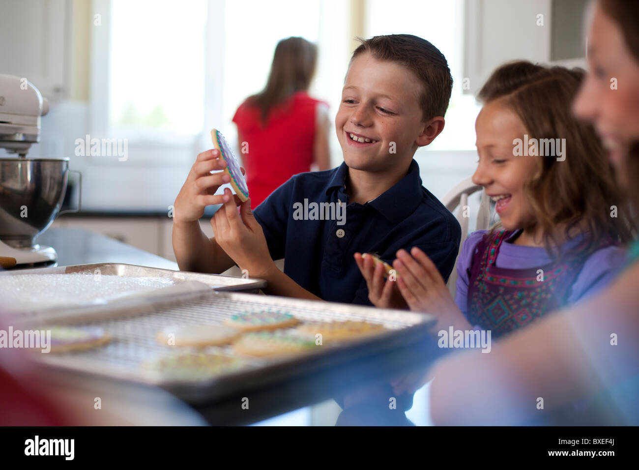 Children baking cookies Stock Photo - Alamy