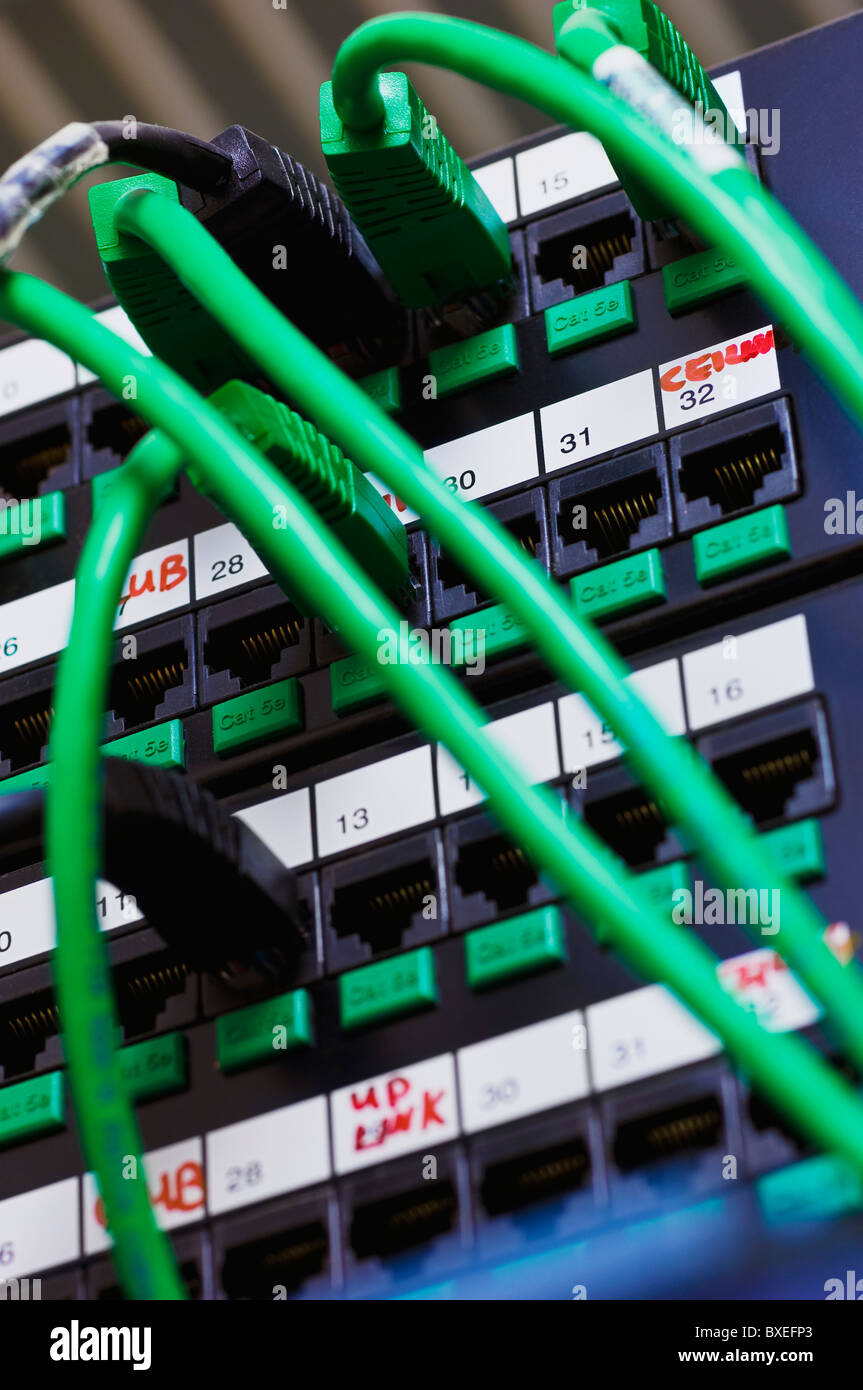 Shot network cables connected hi-res stock photography and images - Alamy
