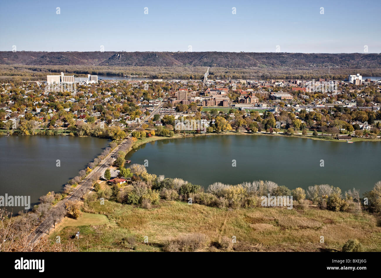 Chippewa Valley Miinnesota Wisconsin Mississippi River Winona Stock ...