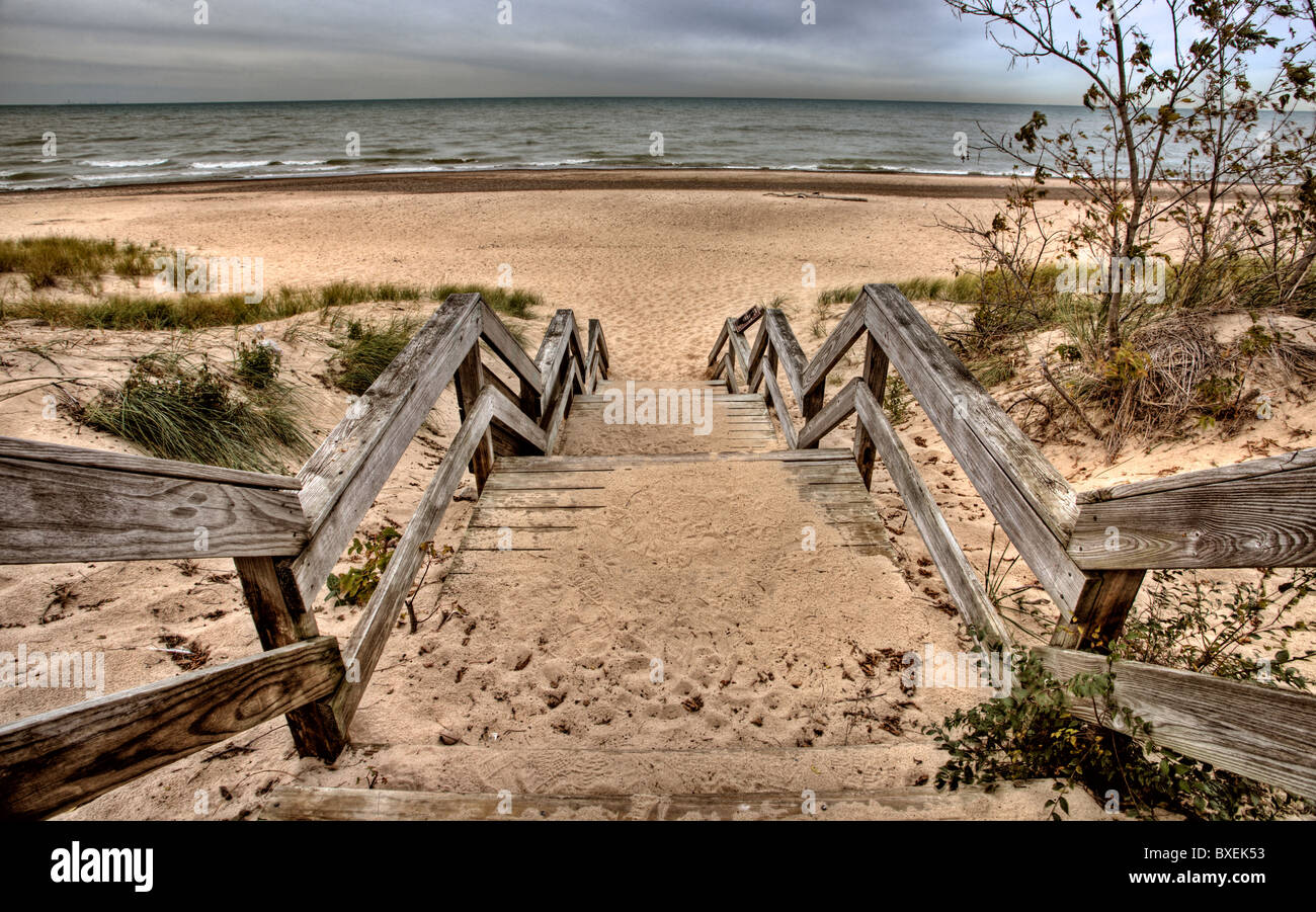 Indiana Dunes Lake Michigan Beach east Coast Stock Photo - Alamy