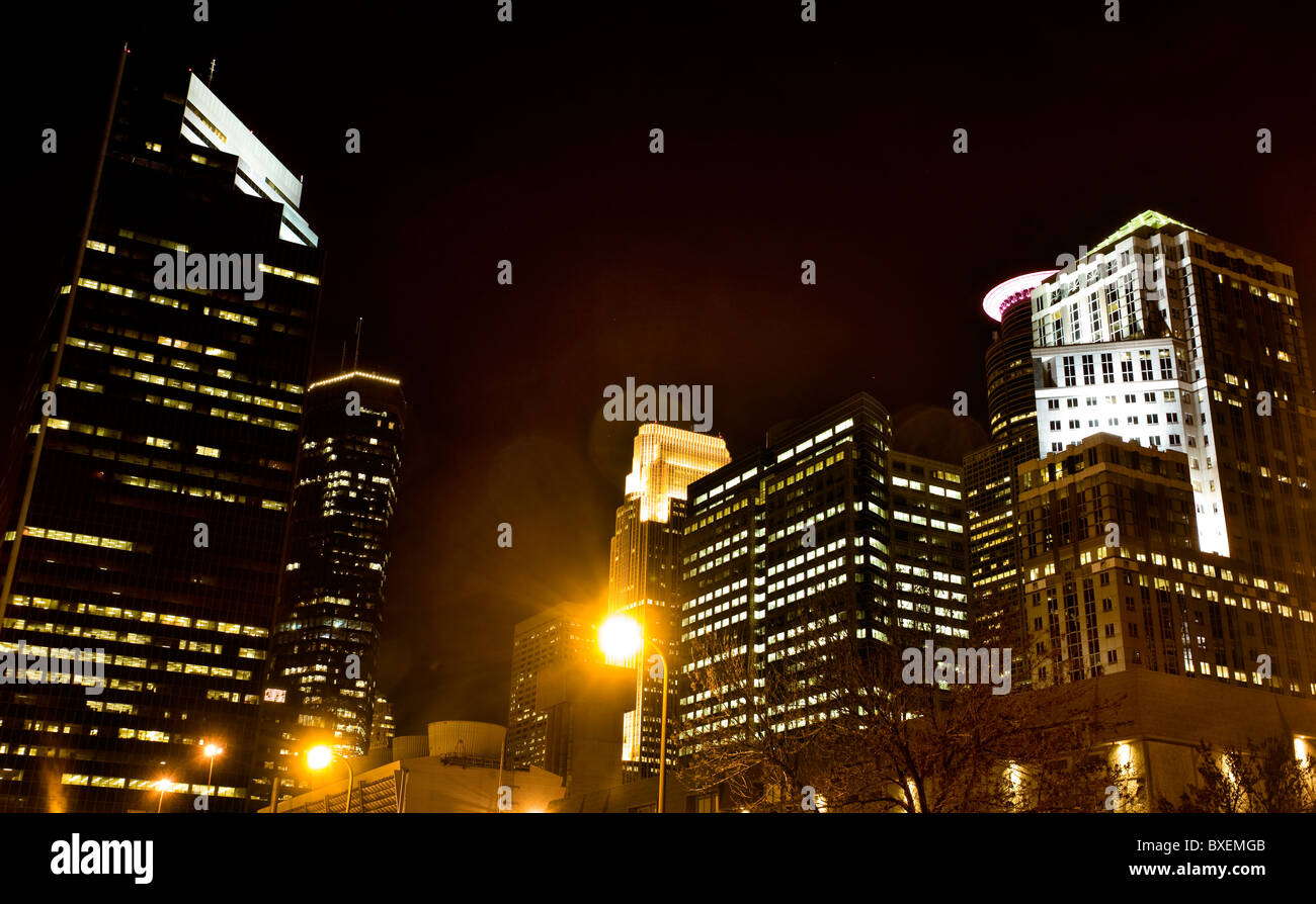 Minneapolis City Photo downtown skyline Minnesota Midwest night ...