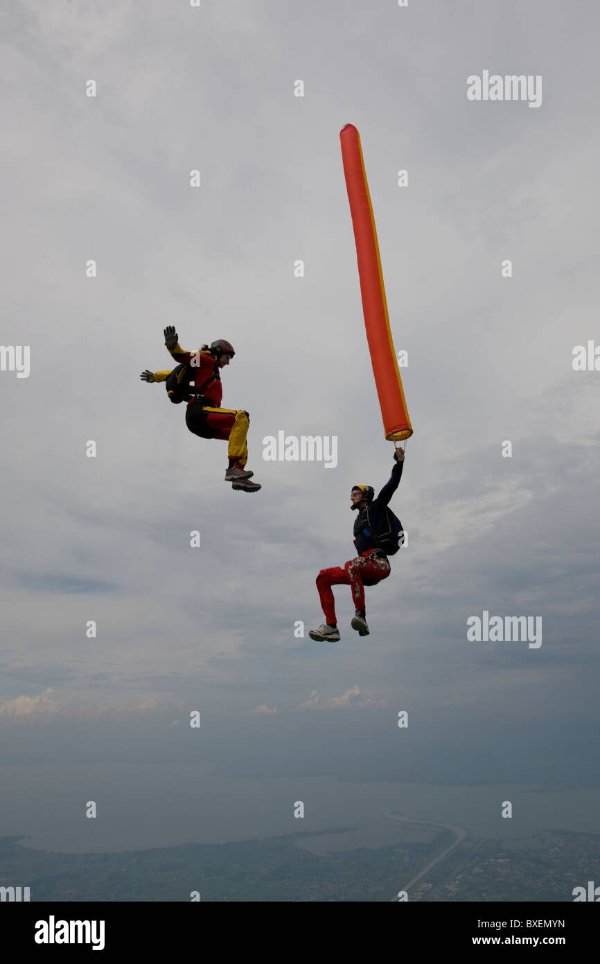 Man Falling Through Air