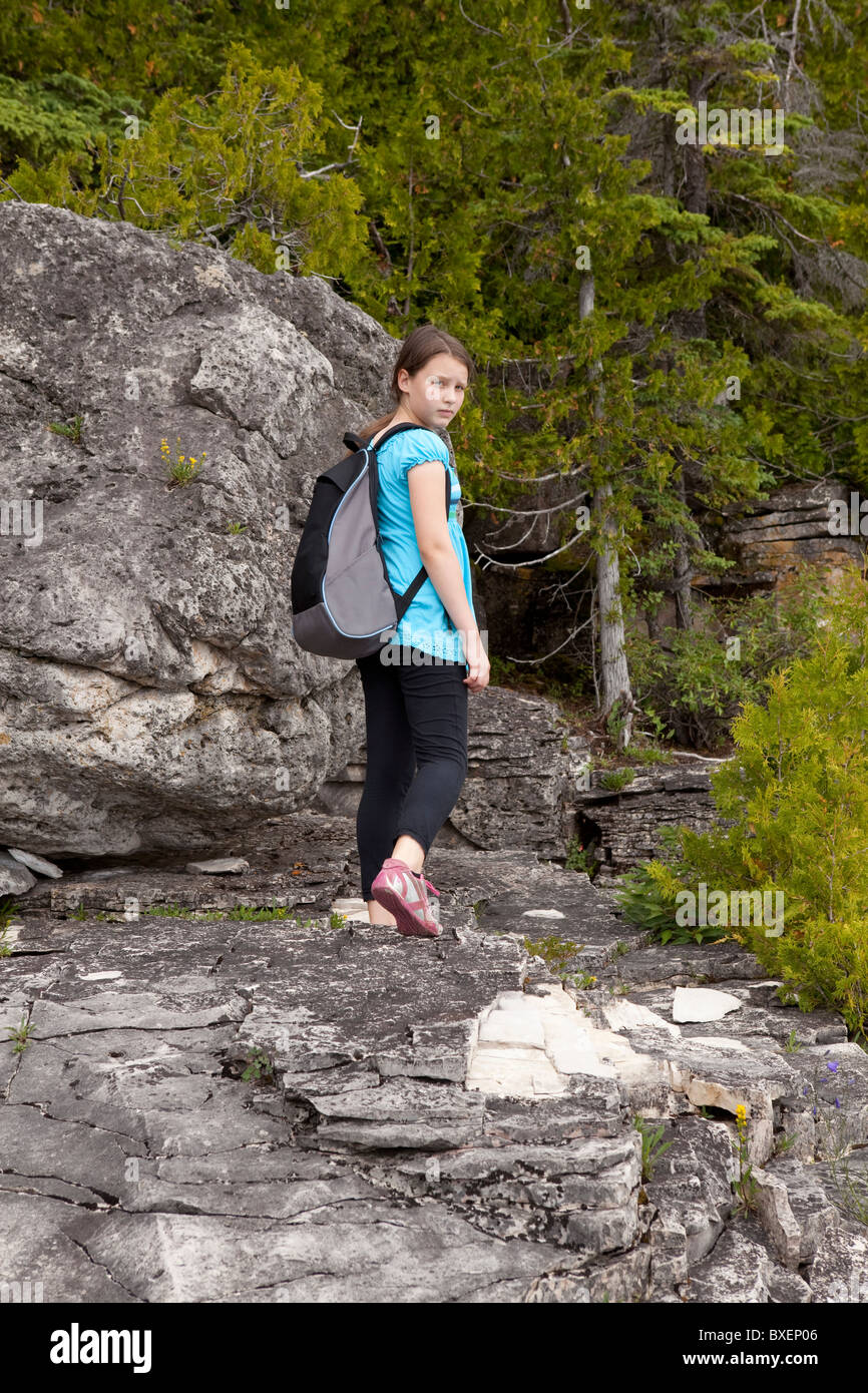 Teen backpack hiking hi-res stock photography and images - Alamy
