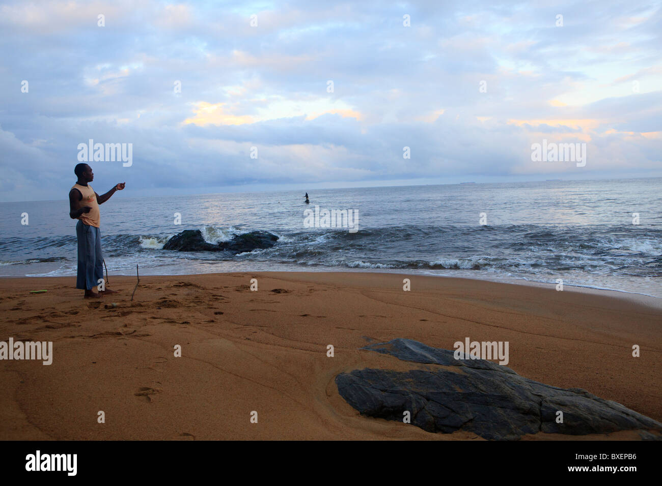 beach, Kribi, Cameroon Yaounde Africa Stock Photo - Alamy