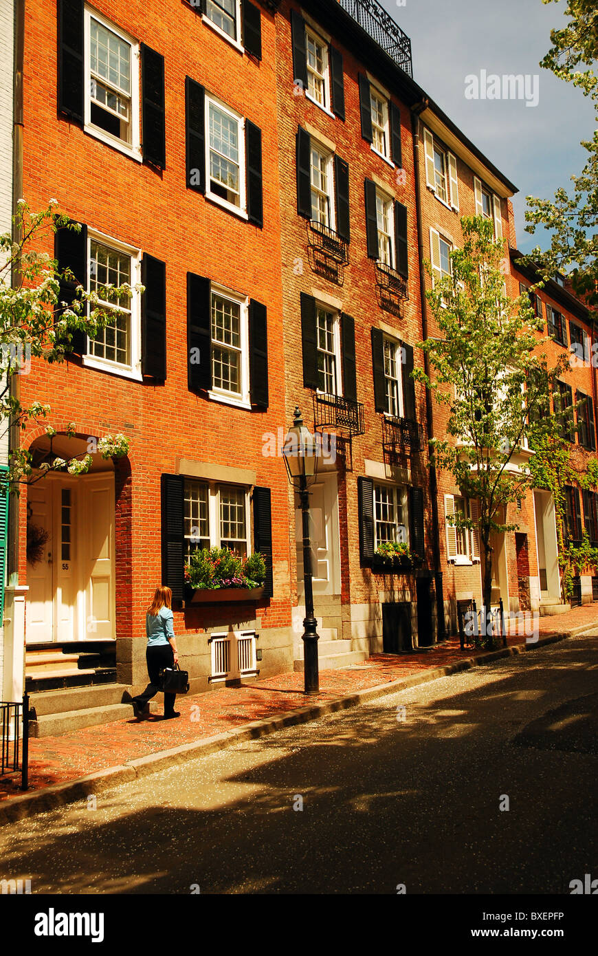 Historic Beacon Hill in the heart of Boston, Massachusetts Stock Photo ...