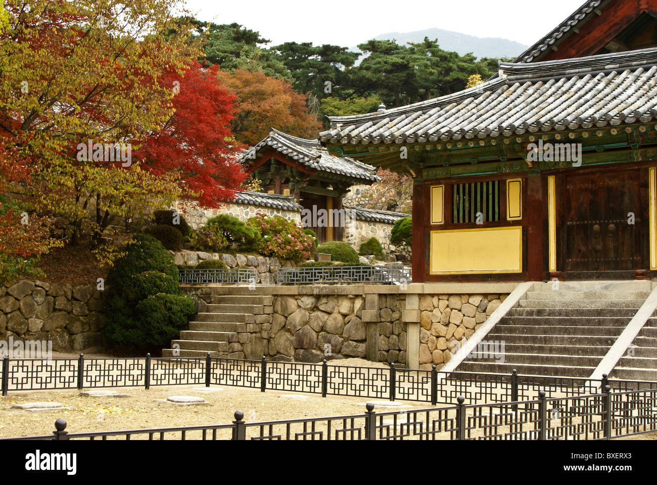 Bulguksa Buddhist temple, South Korea Stock Photo - Alamy