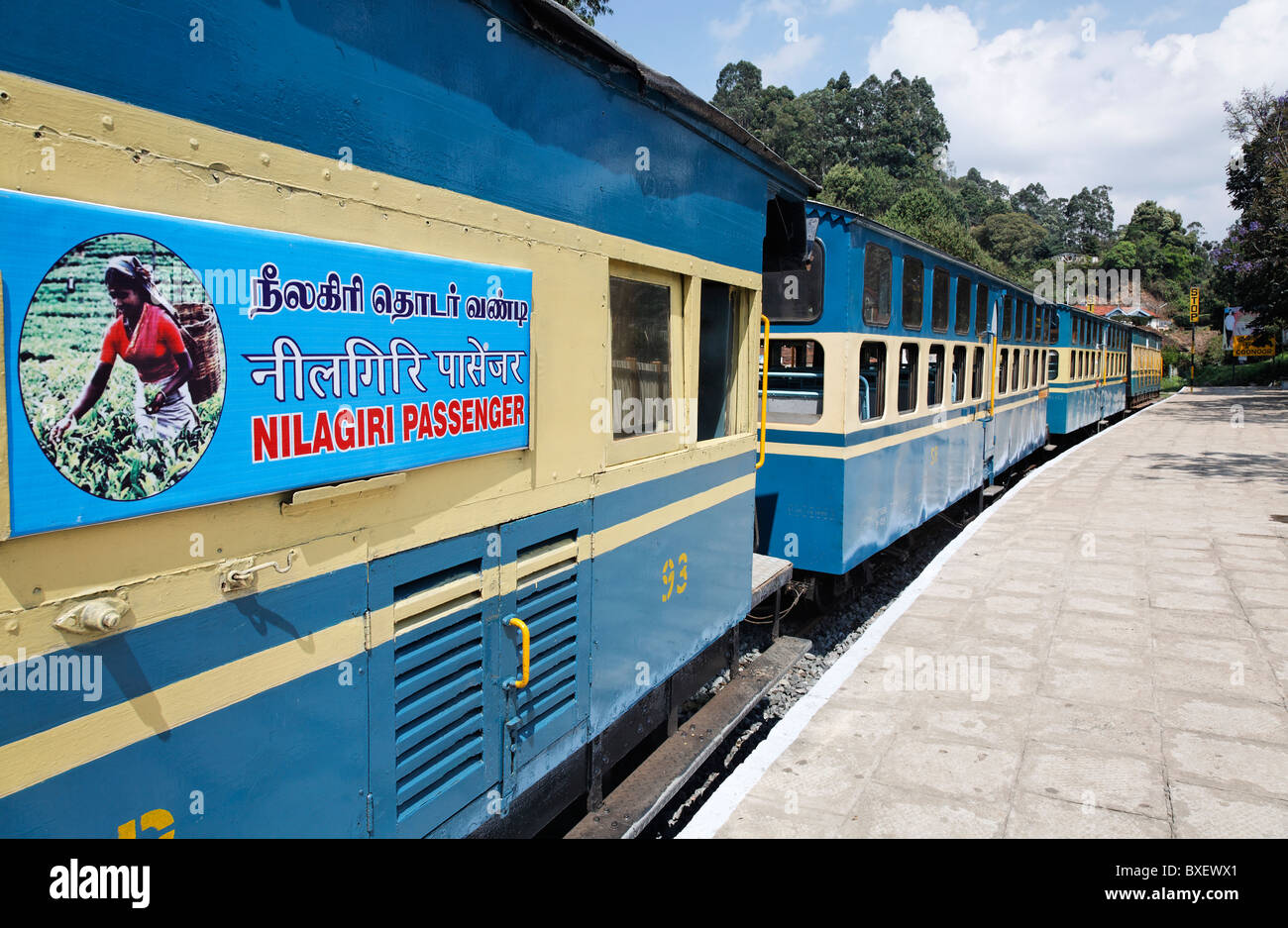 India - Tamil Nadu - Nigiri Blue Mountain Railway - Coonoor station ...