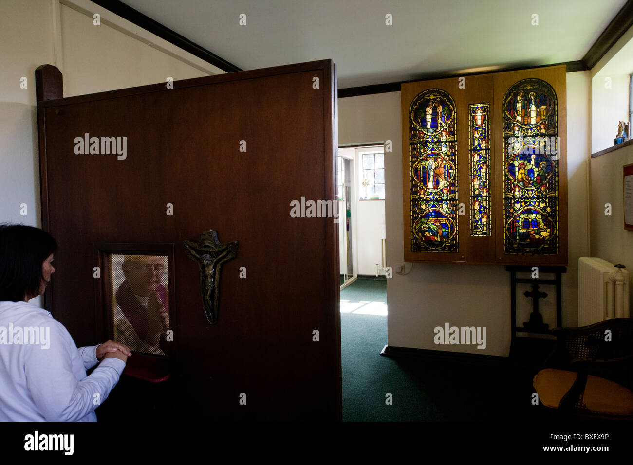 Catholic priest confession hi-res stock photography and images - Alamy
