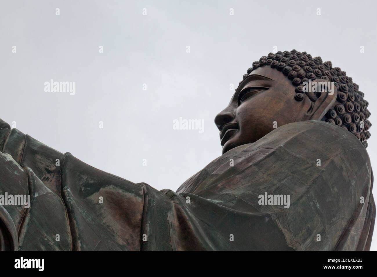 Hong Kong, Lantau island seated bronze statue Buddha Stock Photo - Alamy