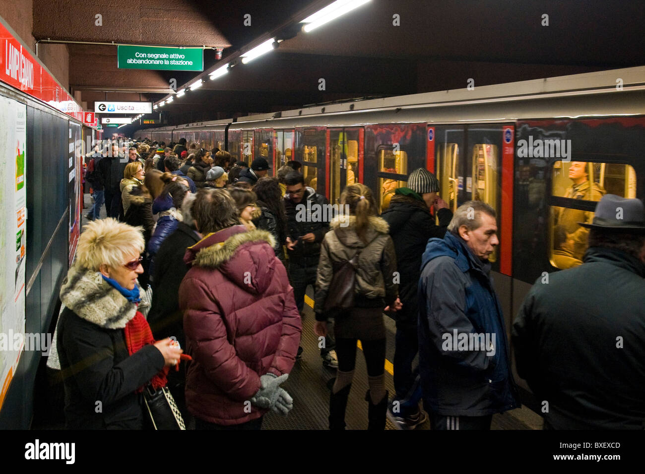 Subway, Milan, Italy Stock Photo - Alamy