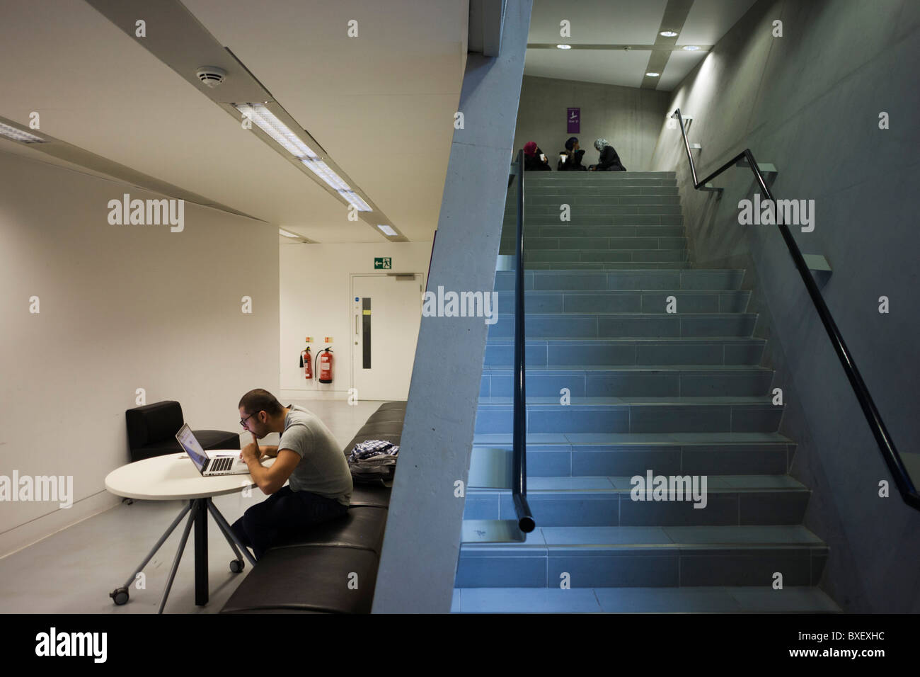 Mature student studies in isolation in the Daniel Libeskind designed ...