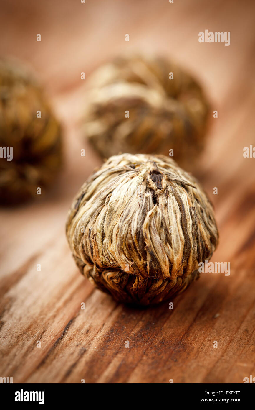 green tea with flower Stock Photo - Alamy