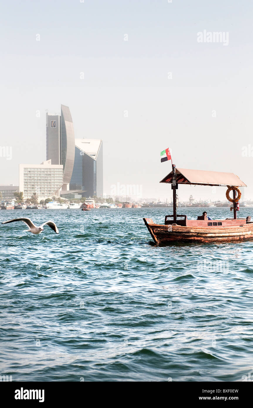 An Abra on the creek Dubai Stock Photo - Alamy