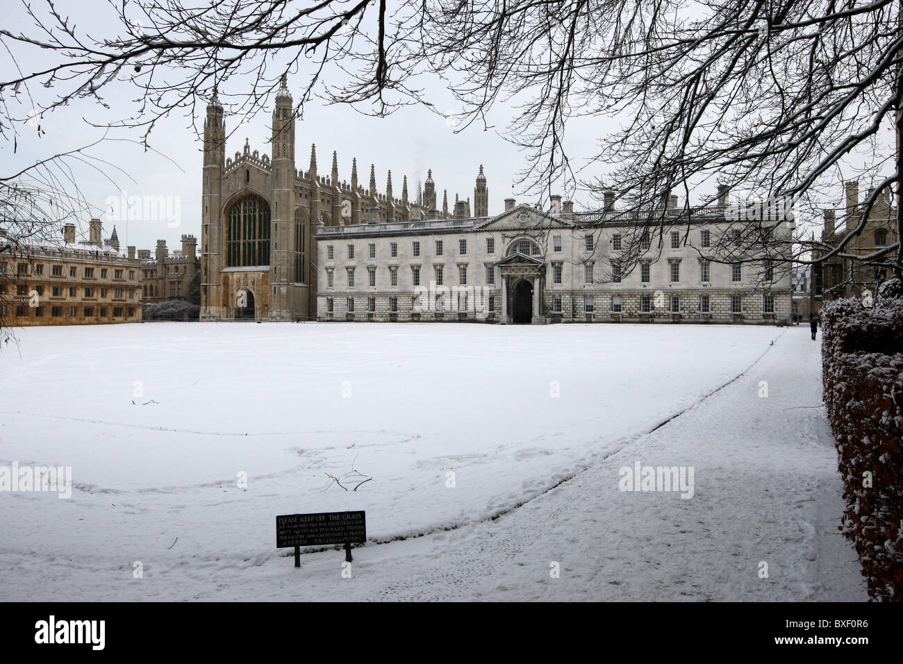 CAMBRIDGE IN THE SNOW Stock Photo - Alamy
