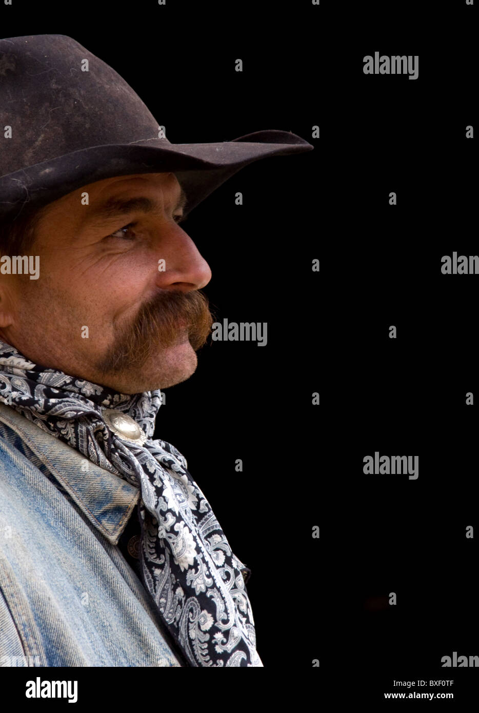 Cowboy profile portrait hi-res stock photography and images - Alamy
