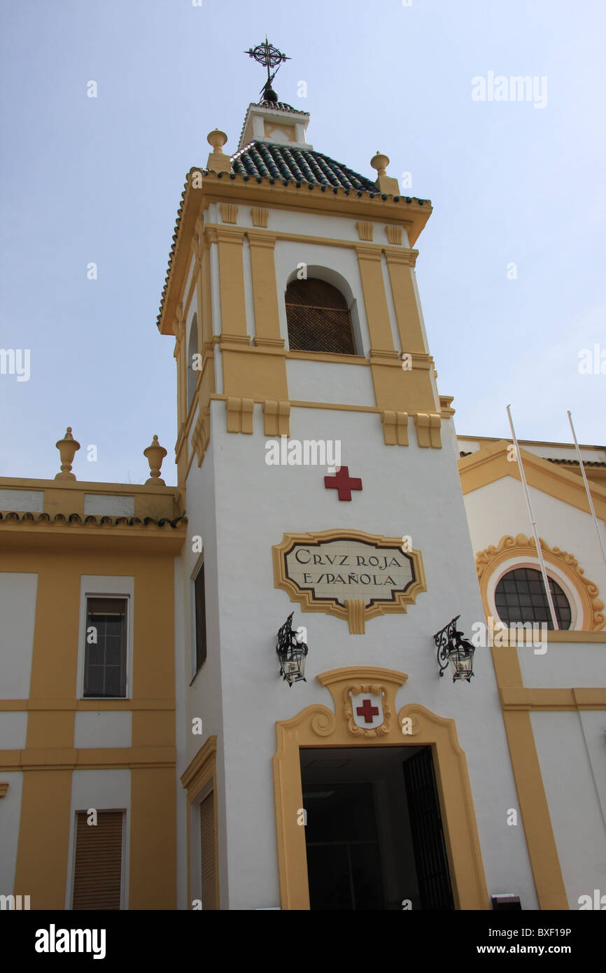 The red Cross in Cordoba, Spain Stock Photo - Alamy