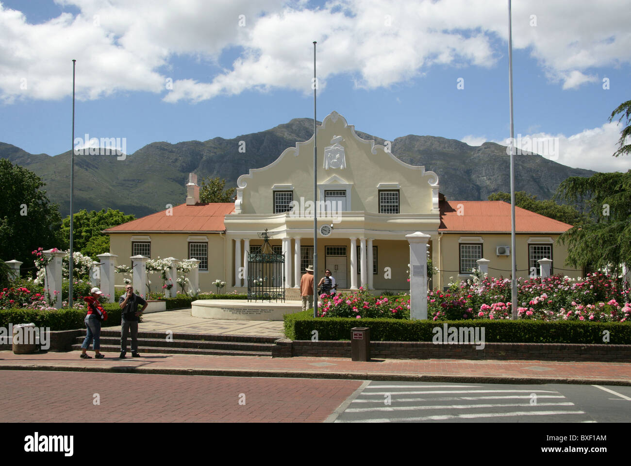 Old Dutch Style Municipal Building in the Main Street, Franschhoek ...