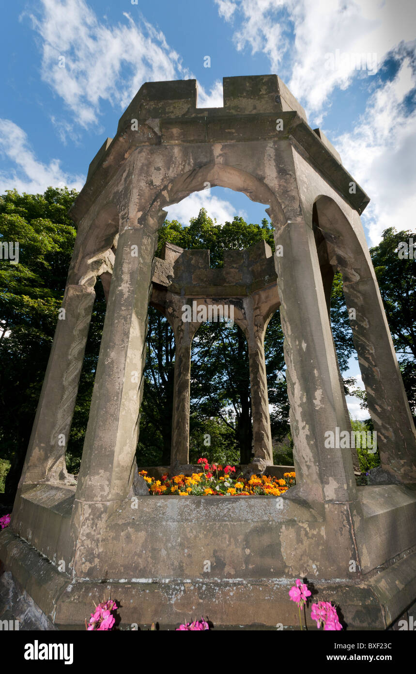 The graveyard of St. James Church Thornton. The remains of the original ...