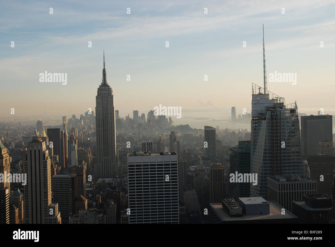 Sunset over Manhattan Stock Photo - Alamy