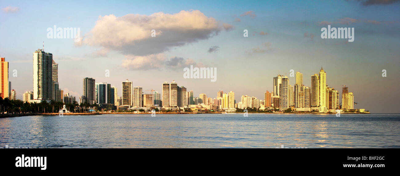 Panama City skyline, Sky Scrapers, Panama, Central America Stock Photo ...