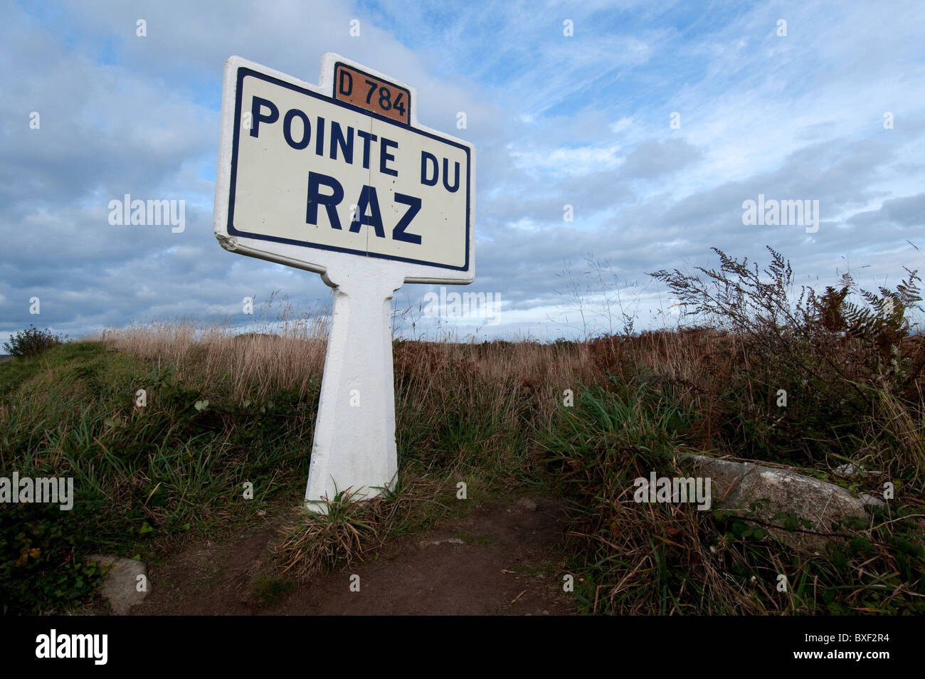 Pointe du Raz sign, brittany france 2009 Stock Photo - Alamy