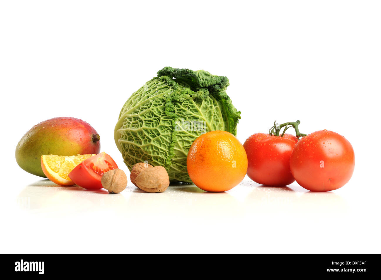 Fruits and vegetables white background hi-res stock photography and ...