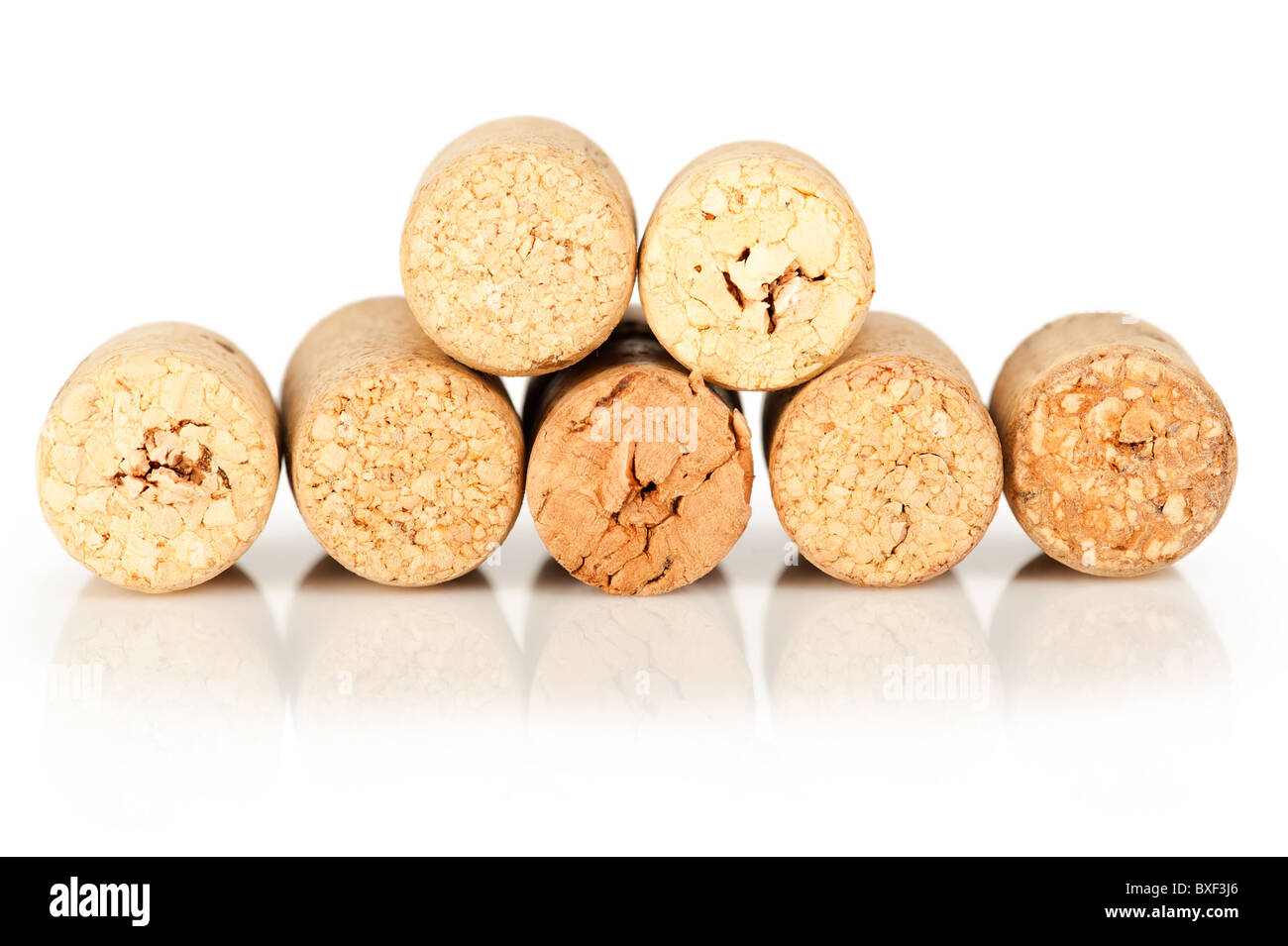 Set of wine corks isolated on white background Stock Photo - Alamy