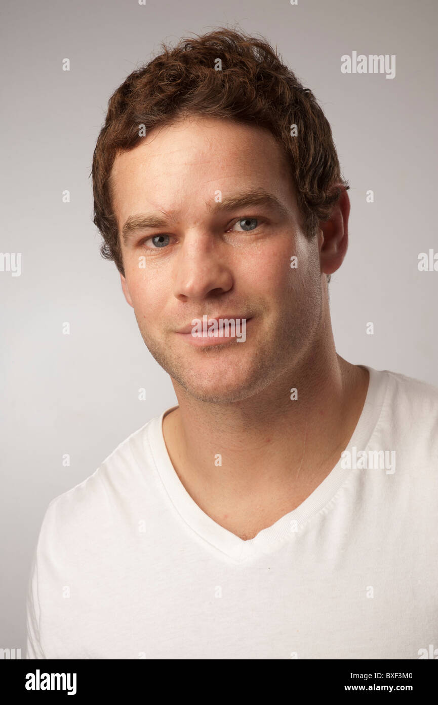happy smiling confident white caucasian male man Stock Photo - Alamy