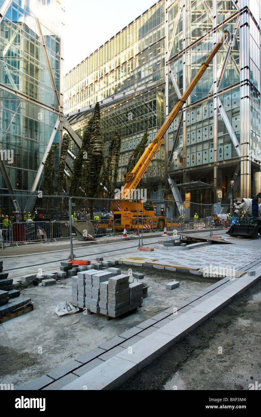 Pavement and streetscape improvements Bishopsgate City of London UK ...