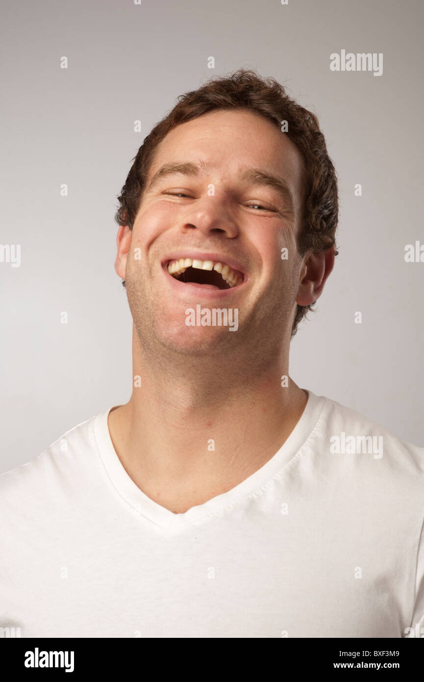 happy smiling confident white caucasian male man Stock Photo - Alamy