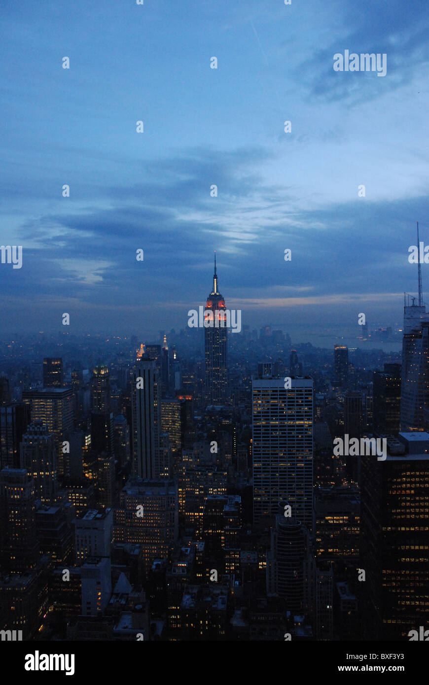 An evening view of Manhattan Stock Photo - Alamy
