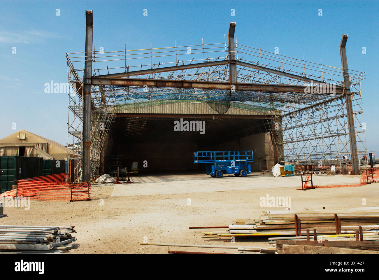 Warehouse extension under construction Lowestoft Suffolk UK Stock Photo ...