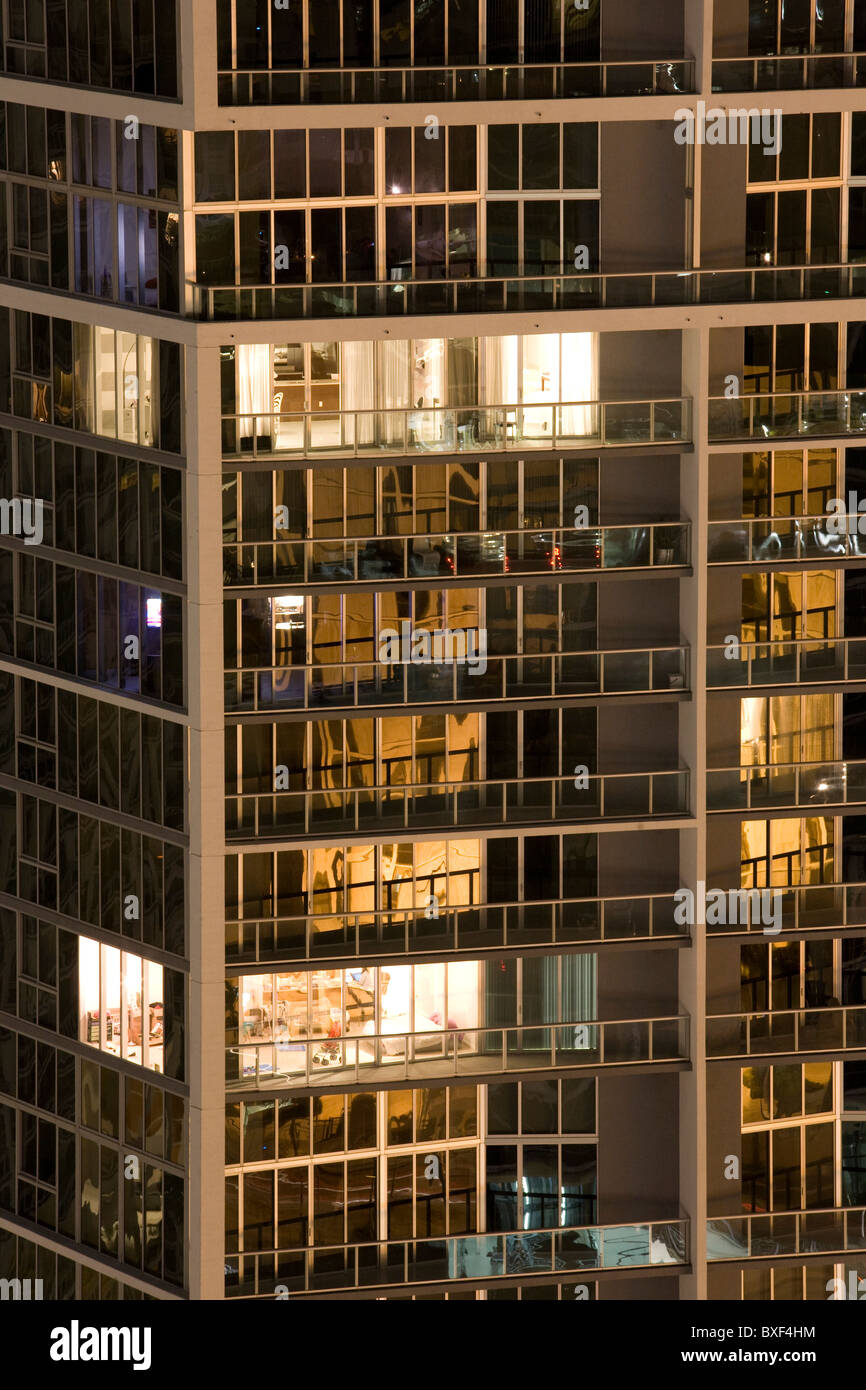 Close-up of residential tower in downtown Miami Stock Photo - Alamy