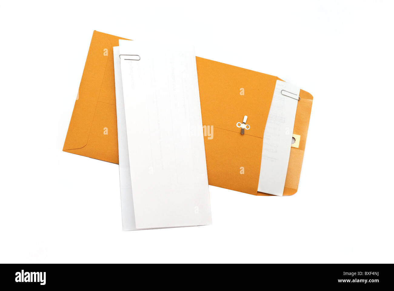 document and envelope isolated on white Stock Photo - Alamy