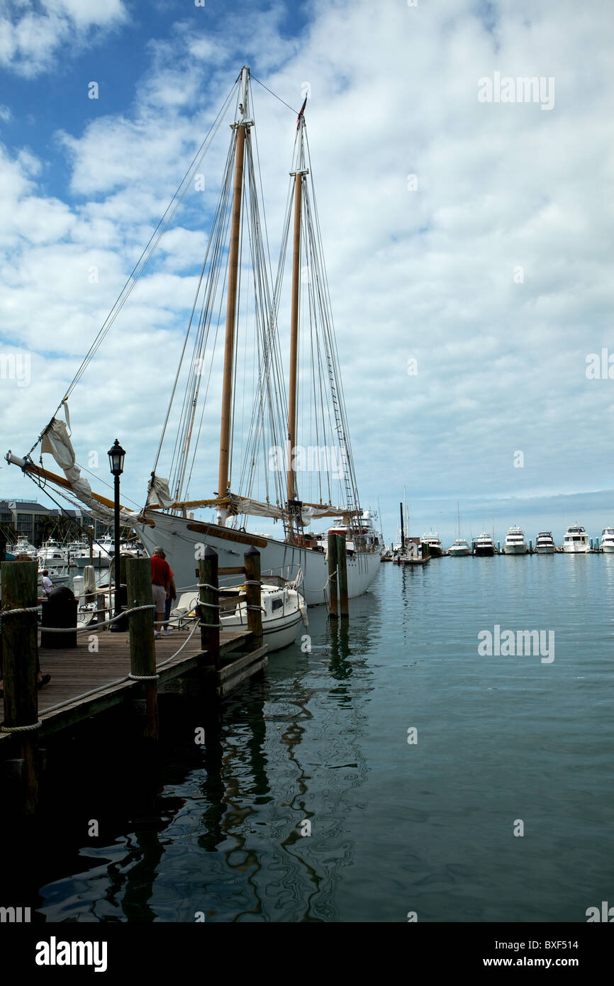 Sailboat docked in Key West, Florida, USA Stock Photo - Alamy