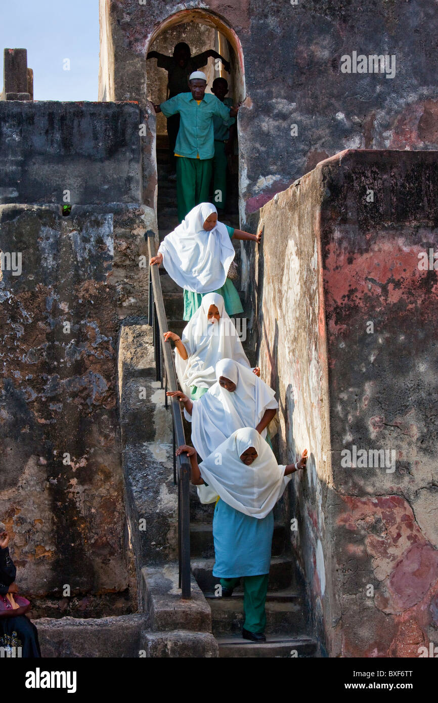 Muslim students, Fort Jesus, Mombasa, Kenya Stock Photo - Alamy
