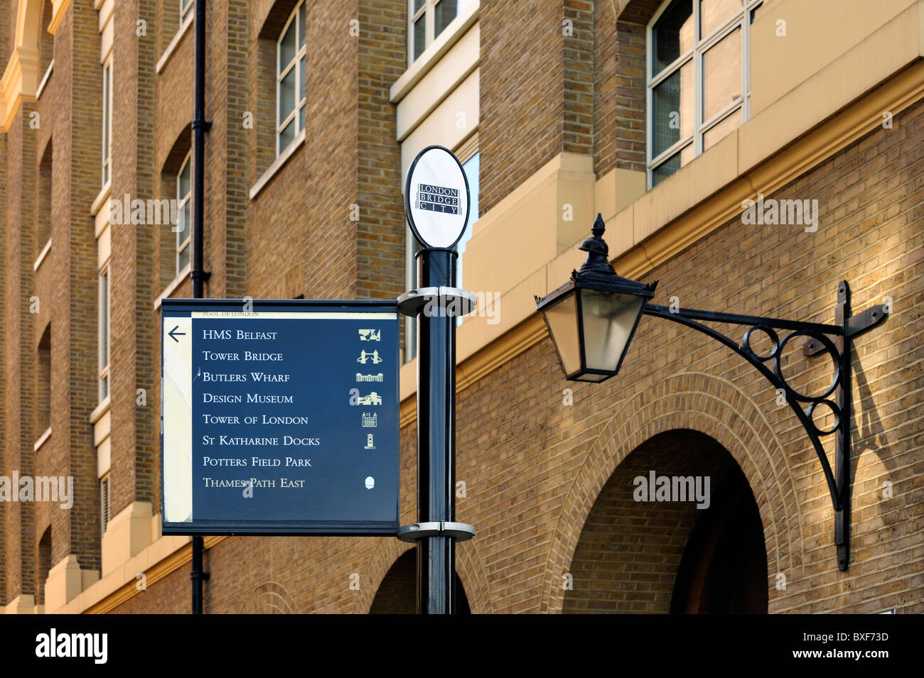 LONDON, UK - JUNE 24, 2010: Tourist Direction Sign on the South Bank ...