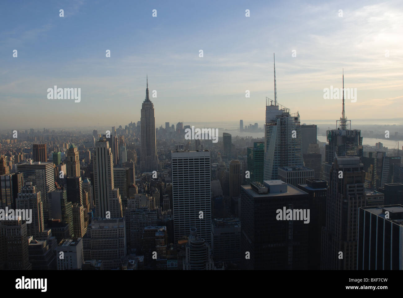 Sunset over Manhattan Stock Photo - Alamy