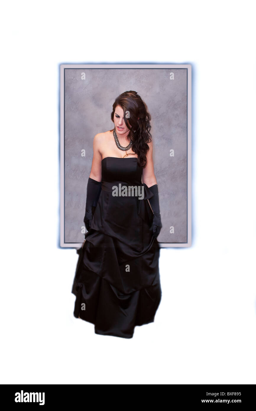 Black long dress gloves hi-res stock photography and images - Alamy