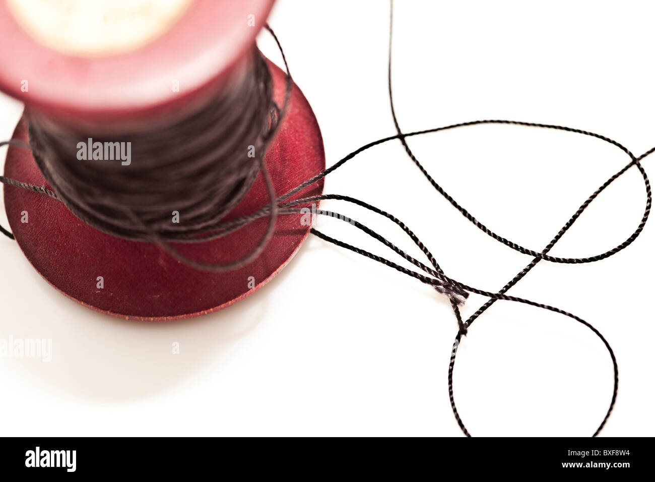 Reel of white cotton hi-res stock photography and images - Alamy