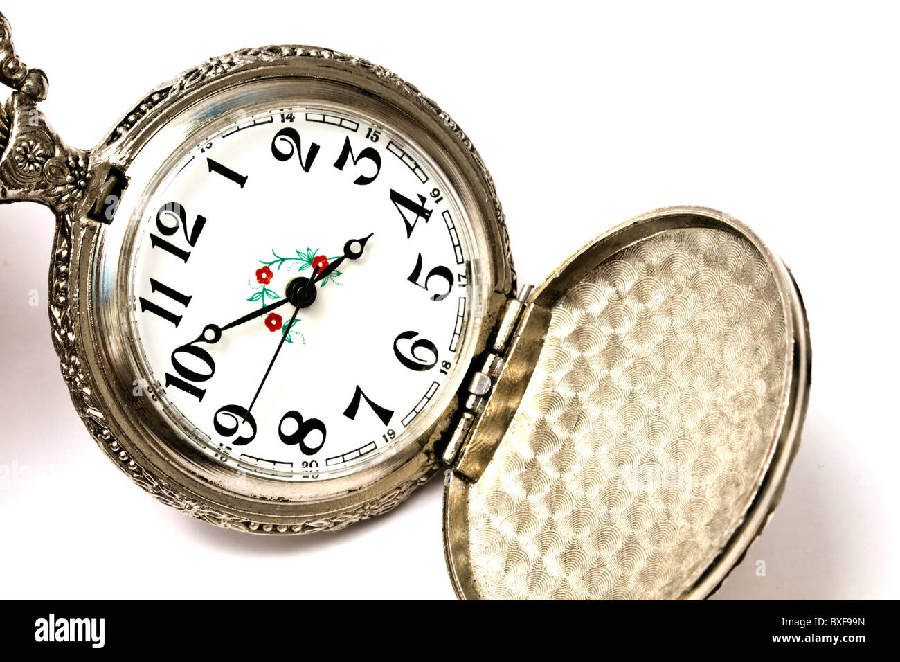 Vintage Pocket Watch isolated on white background Stock Photo - Alamy
