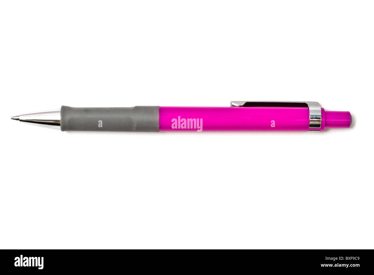 Pink pen isolated on white background Stock Photo - Alamy