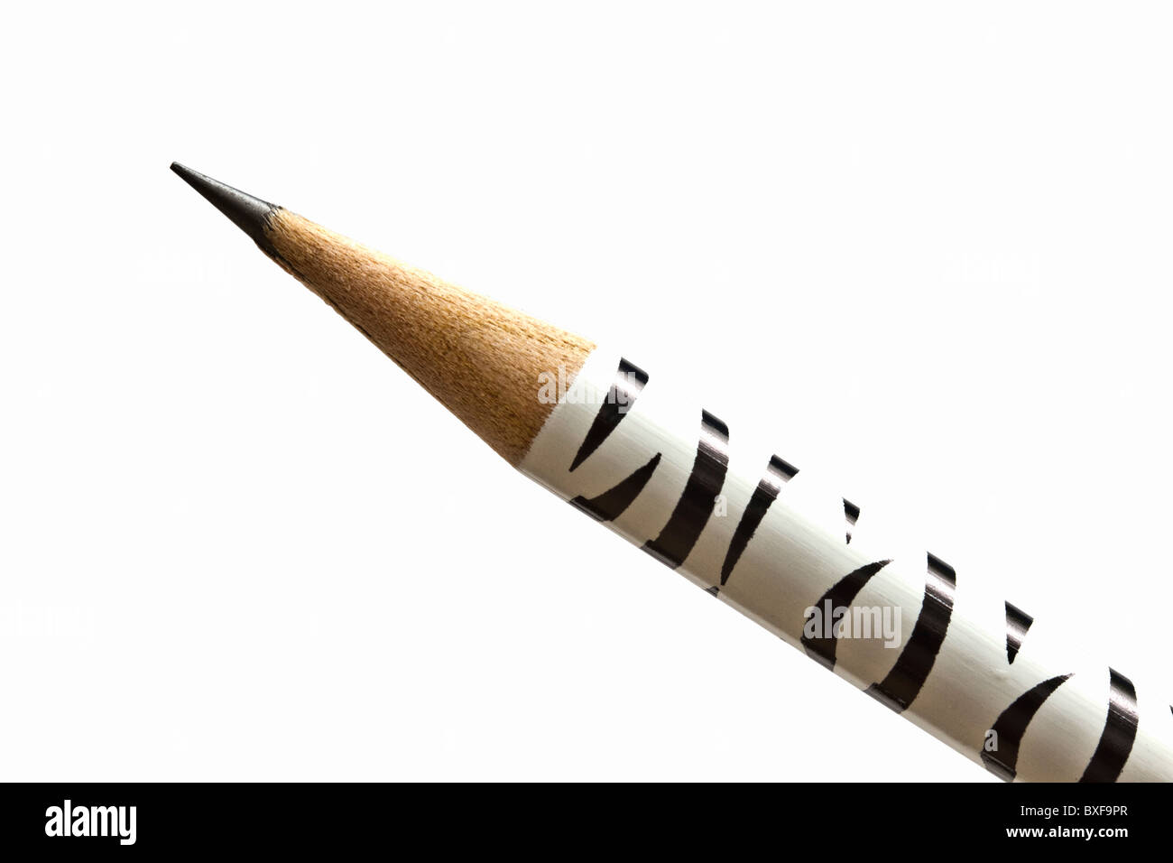 One pencil closeup on white background Stock Photo - Alamy