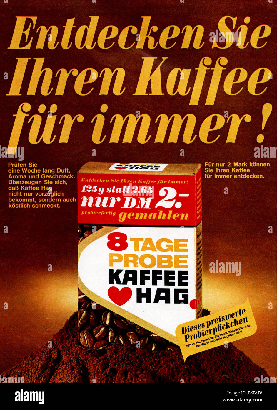 Coffee advert hi-res stock photography and images - Alamy
