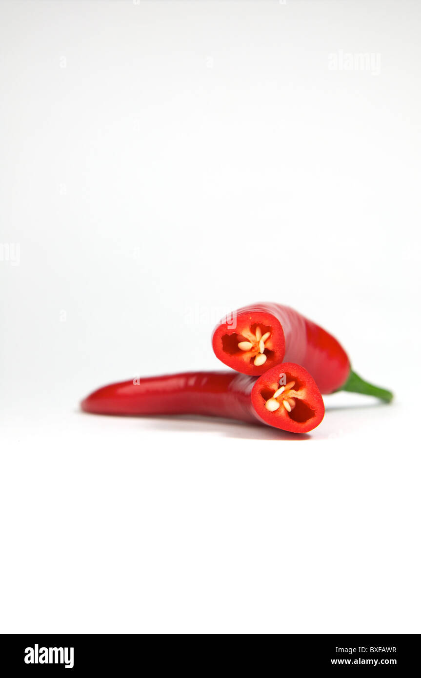 Sliced red chili Stock Photo - Alamy