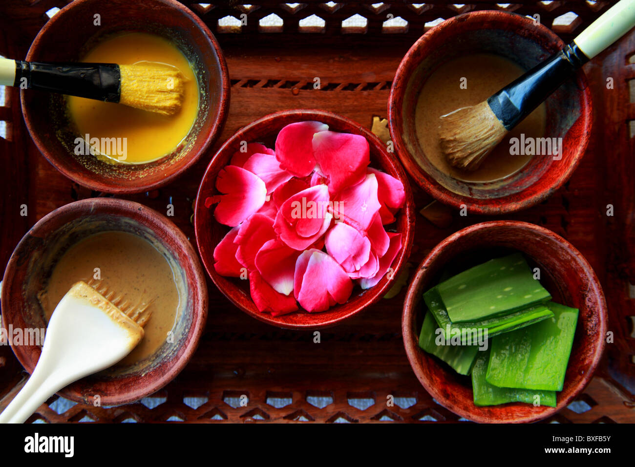 essential materials for a ayurvedic treatment Stock Photo - Alamy